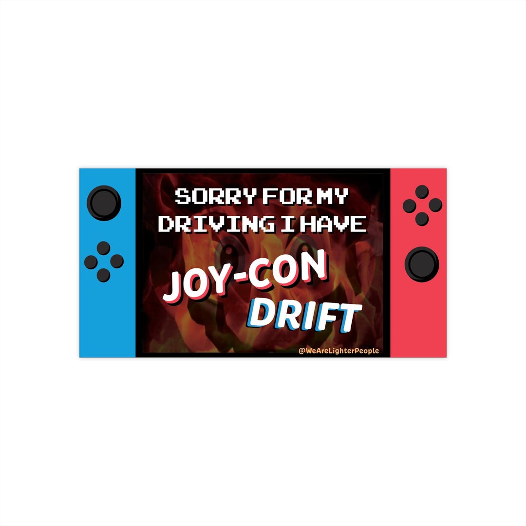 Joy Con Drift Bumper Sticker: Funny Video Game Car Decal - Etsy