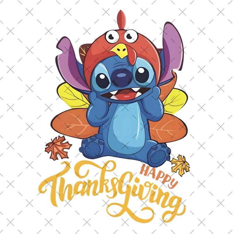 Stitch Thanksgiving Svg - Etsy