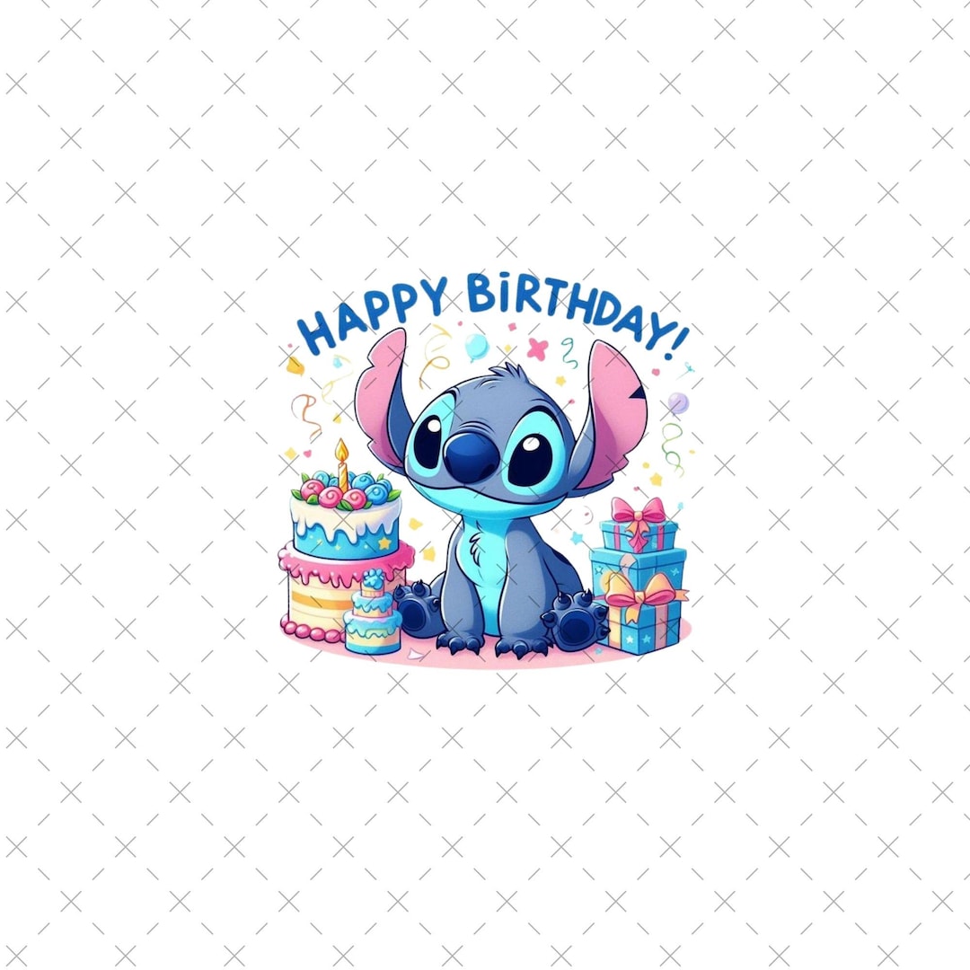 Happy Birthday Stitch PNG, Lilo and Stitch Clipart (digital Download ...
