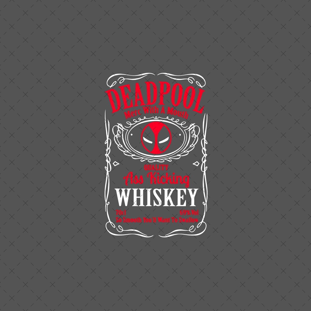 Funny Deadpool Whiskey Design: Superhero PNG, Mug Tumbler Shirt ...