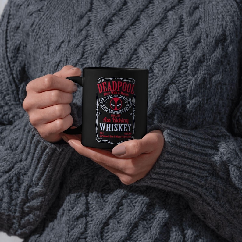 Funny Deadpool Whiskey Design: Superhero PNG, Mug Tumbler Shirt ...