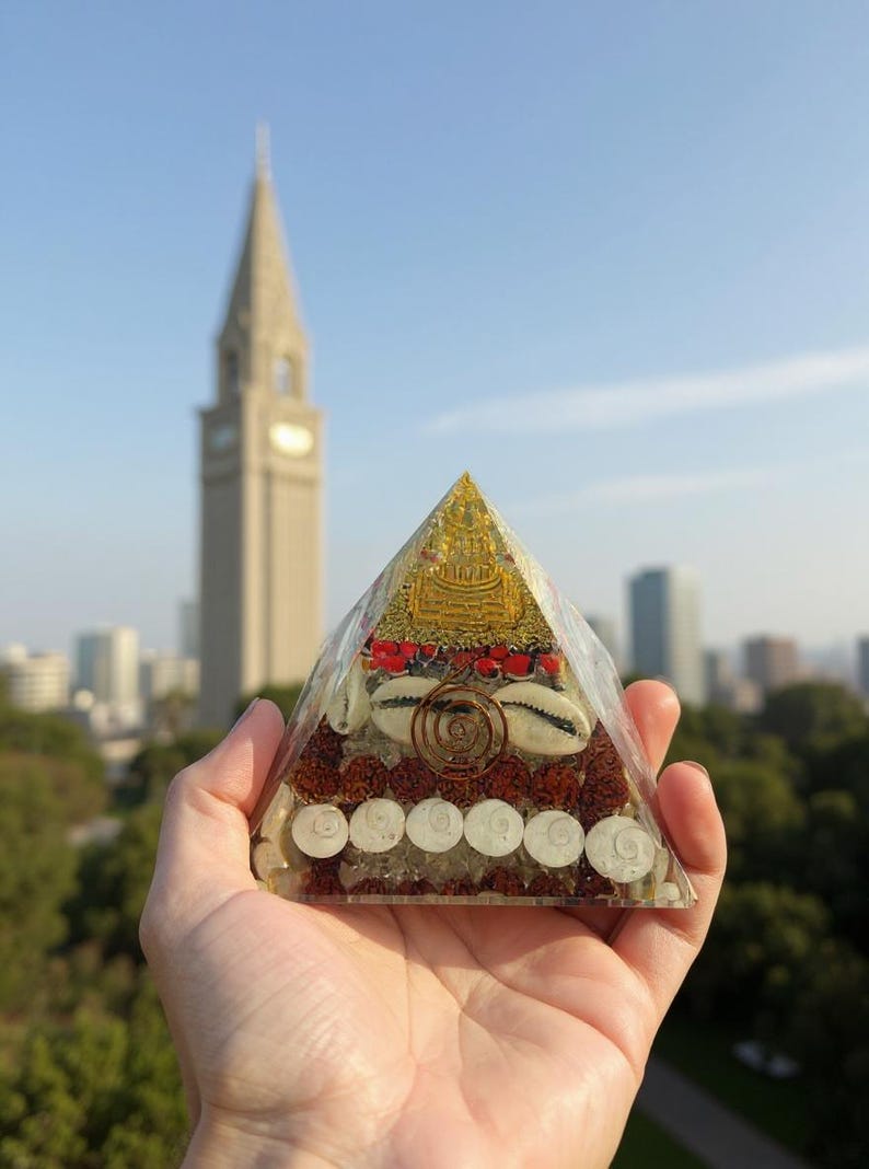 Buy High Quality Handmade Buddha Energy Orgone Pyramid With Rudraksha ...