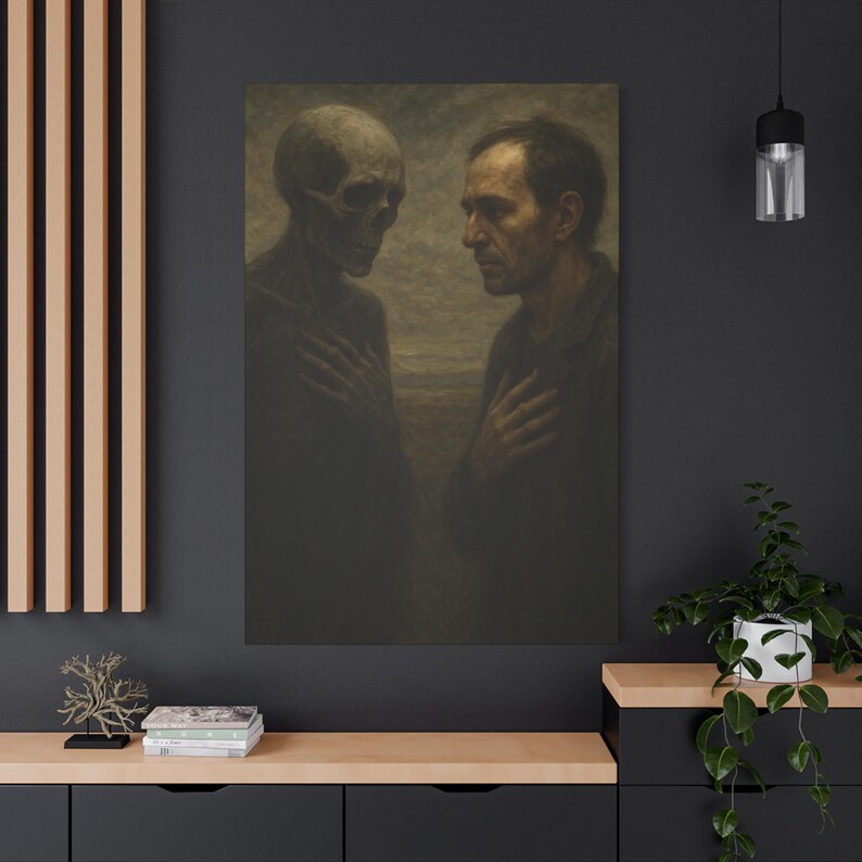 Memento Mori - Man Facing Death Art Print, Canvas Art, Wall Art - Etsy