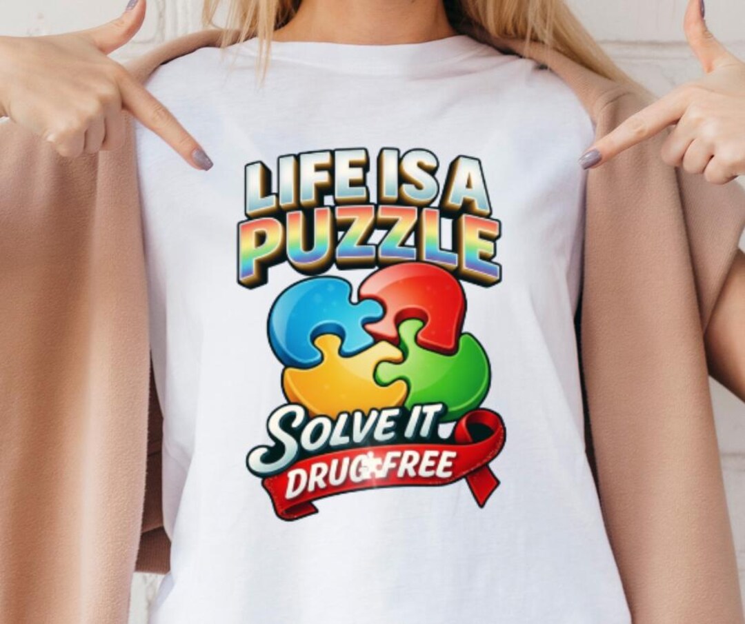 Life is a Puzzle Solve It Drug Free SVG | Red Ribbon Week Digital ...