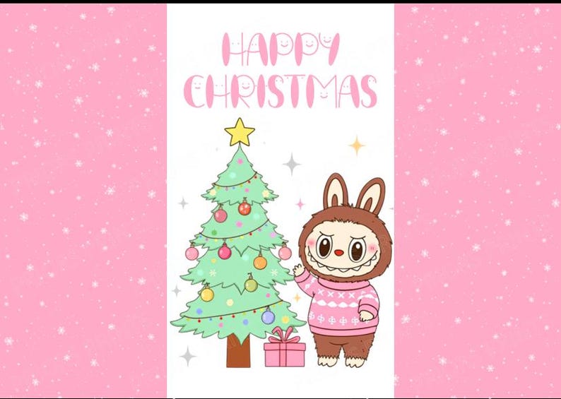 Labubu Christmas Chocolate Bar Wrapper- to Fit Galaxy Chocolate Bars - Etsy