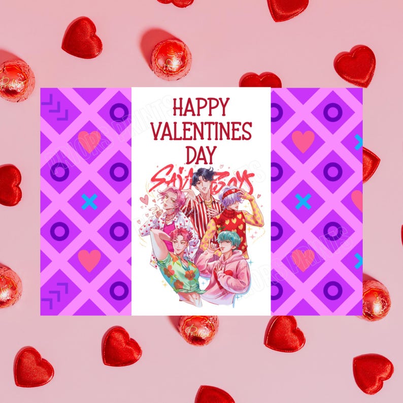 K-pop Demon Hunters Valentines Chocolate Bar Wrappers I Saja Boys I ...