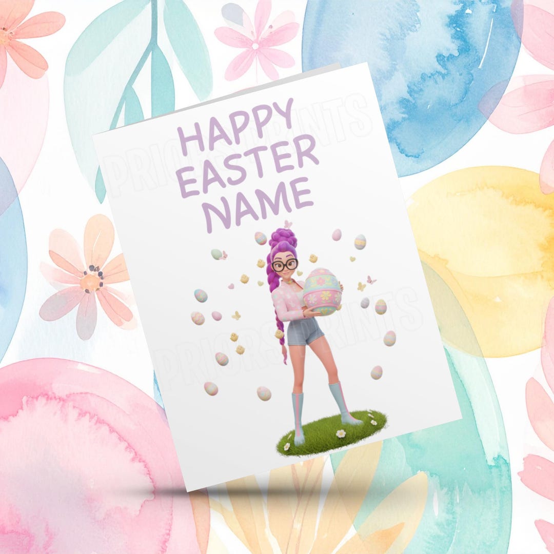 K-pop Demon Hunters Personalised Happy Easter Card I K Pop Demon ...
