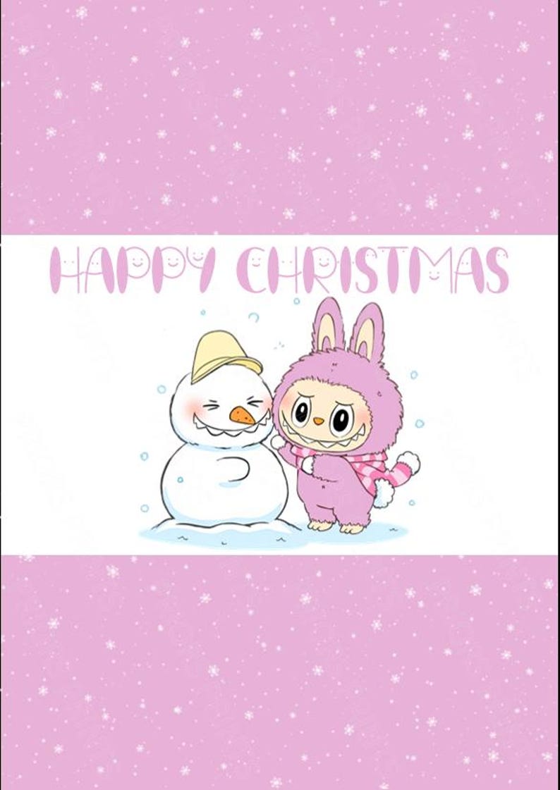 Labubu Christmas Chocolate Bar Wrapper- to Fit Galaxy Chocolate Bars - Etsy