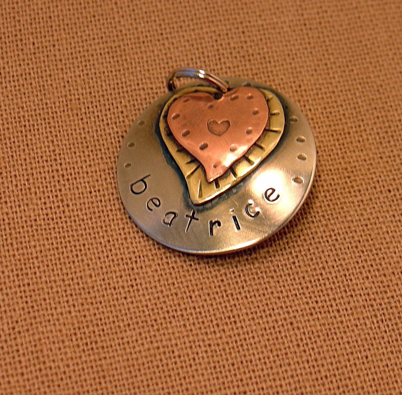 Small Dog ID Tag-beatrice Mixed Metal Pet I.d Tag - Etsy