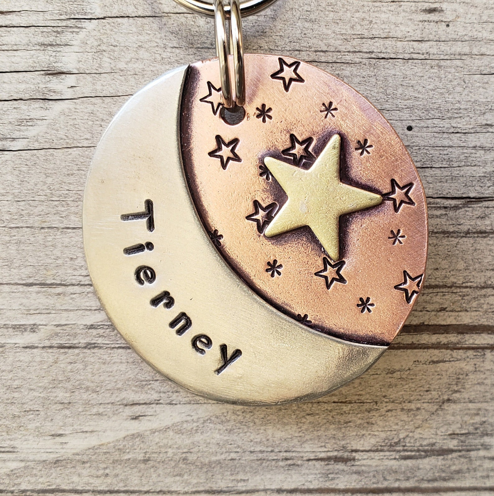 Luna Pet ID Tag - Dog Id Tag - Dog Collar Tag - Pet ID Tag - Hand ...