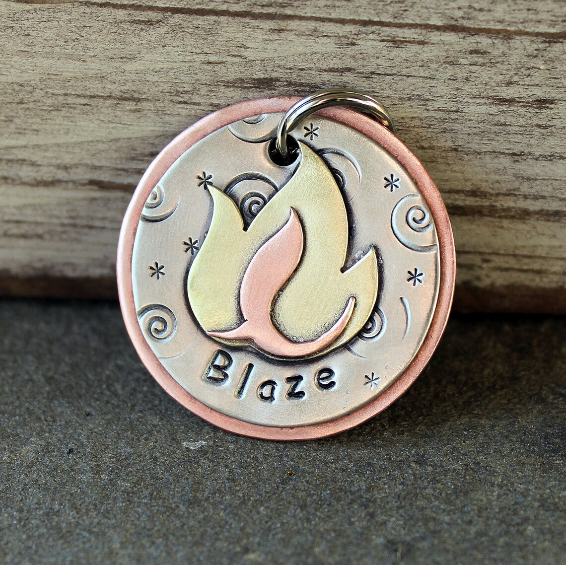 Dog Tag - Dog ID Tag - Pet Tag - Fire Dog Tag- Blaze - Etsy