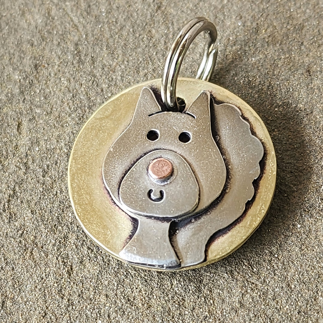 Small Dog ID Tag- Dog Tag- Pet Name Tag-woodland Animals Tag- Critters ...