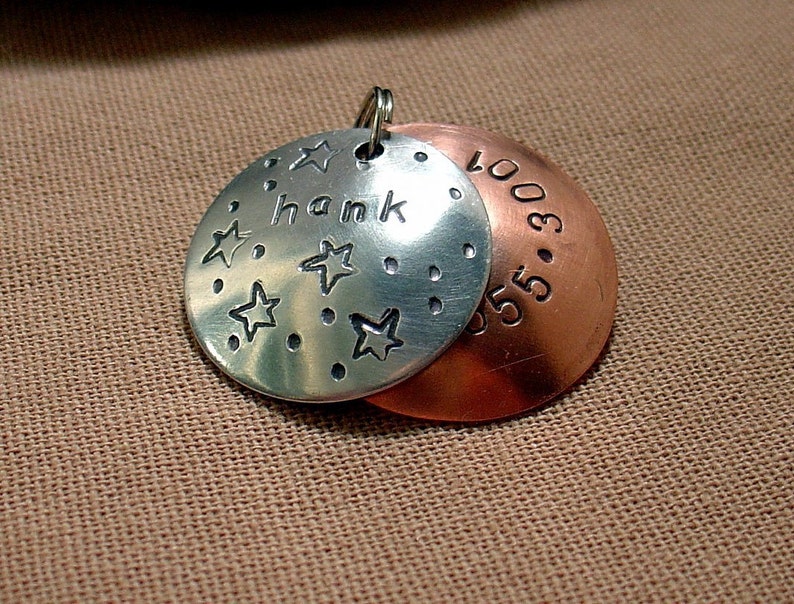 Hank Mixed Metal Pet Id Tag - Etsy