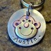 Small Dog ID Tag Metal Pet Tag Monkey - Etsy