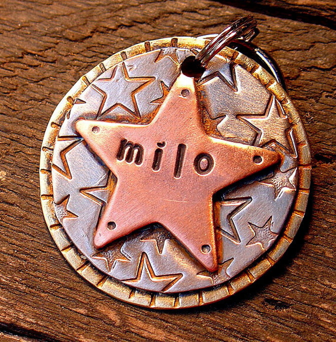 Pet ID Tag- Star Dog Tag- Dog Tag for Medium Dogs- Star Pet ID Tag- to ...