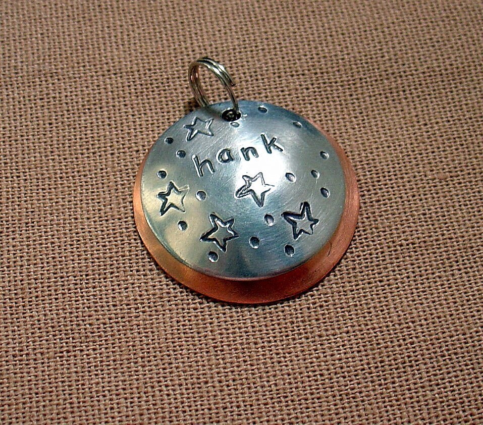Hank- Mixed Metal Pet Id Tag - Etsy