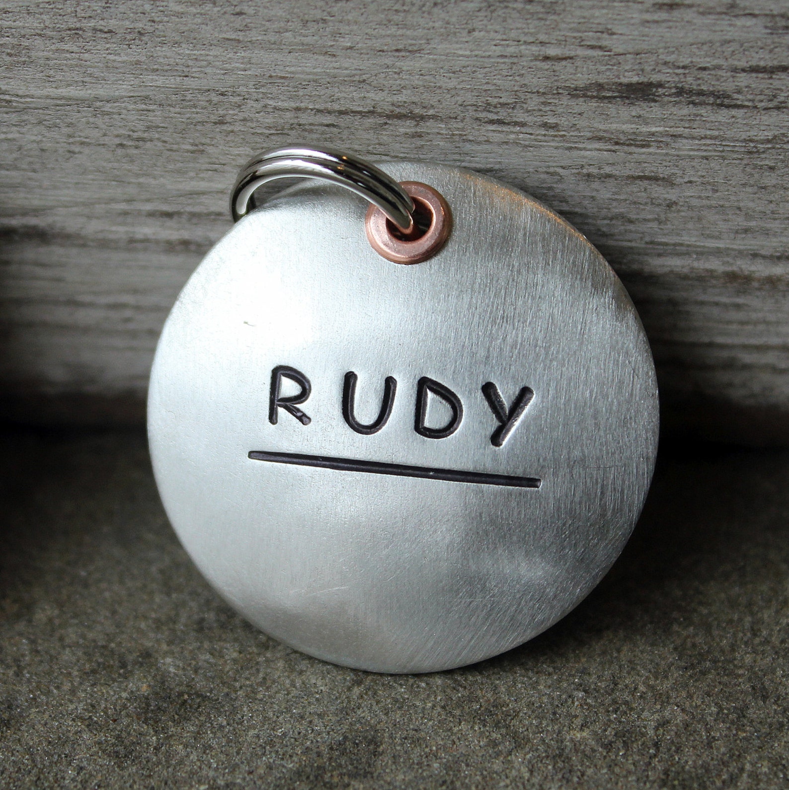 Large Dog Tag- Custom Pet ID Tag- Dog Tag- Large so Simple in Silver - Etsy