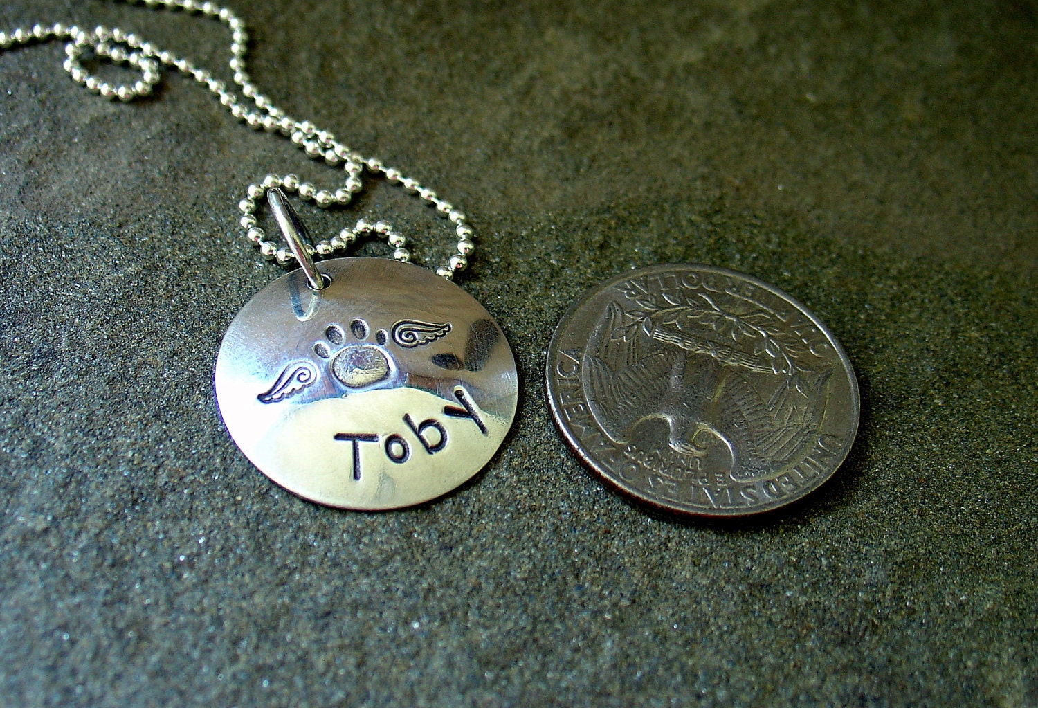 Memorial Pendant in Sterling Silver Pendant ONLY | Etsy