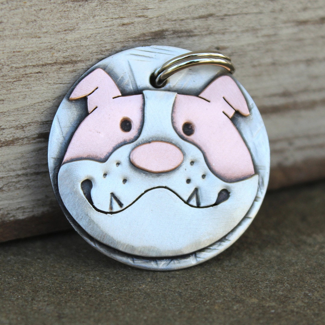 Dog Tag Dog ID Tag Pet Tag Dog Tags Custom-english Bull Dog Breed Tag ...