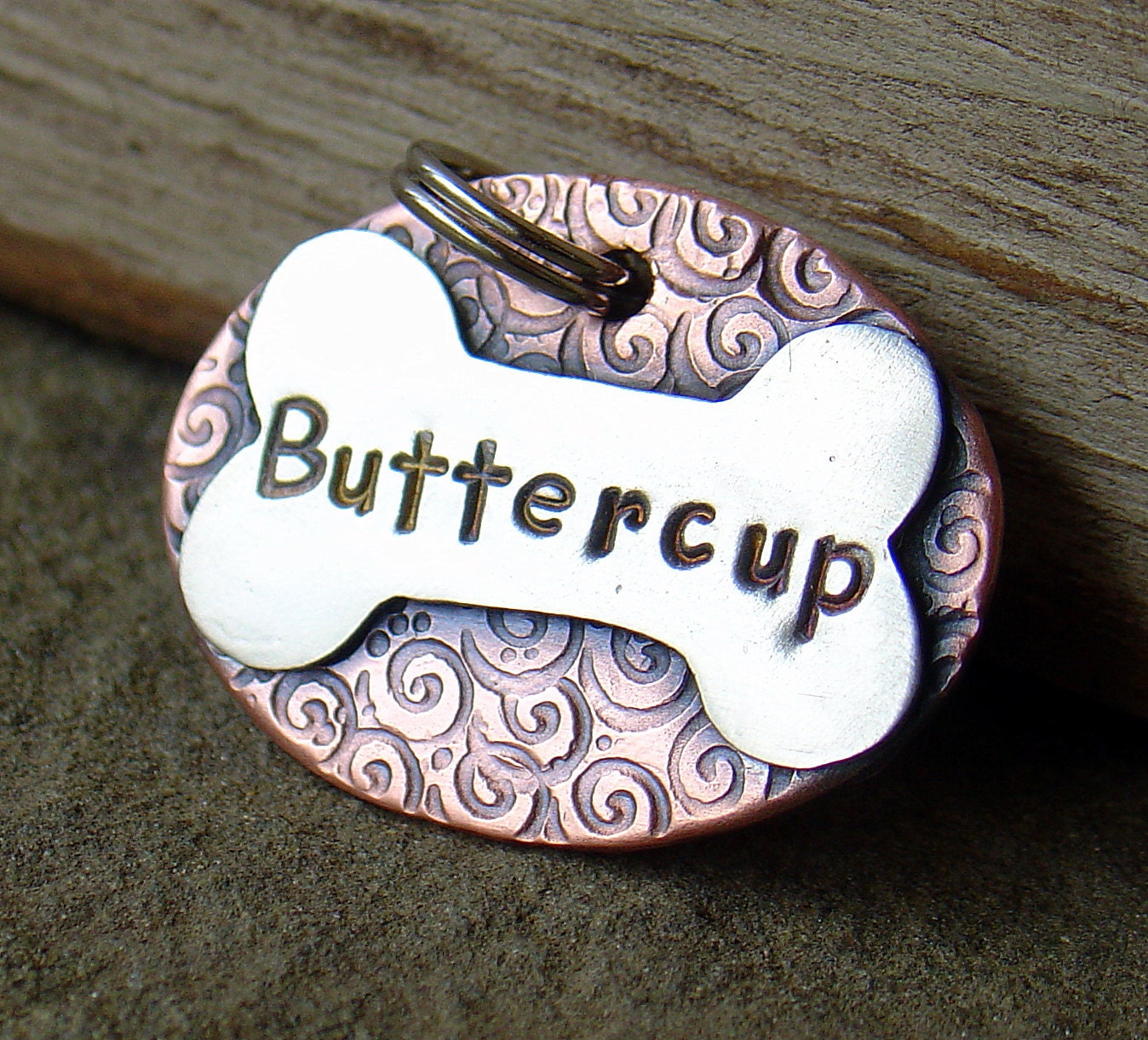Custom Pet ID Tag- Personalized Mixed Metal Tag for Dogs and Cats- the ...