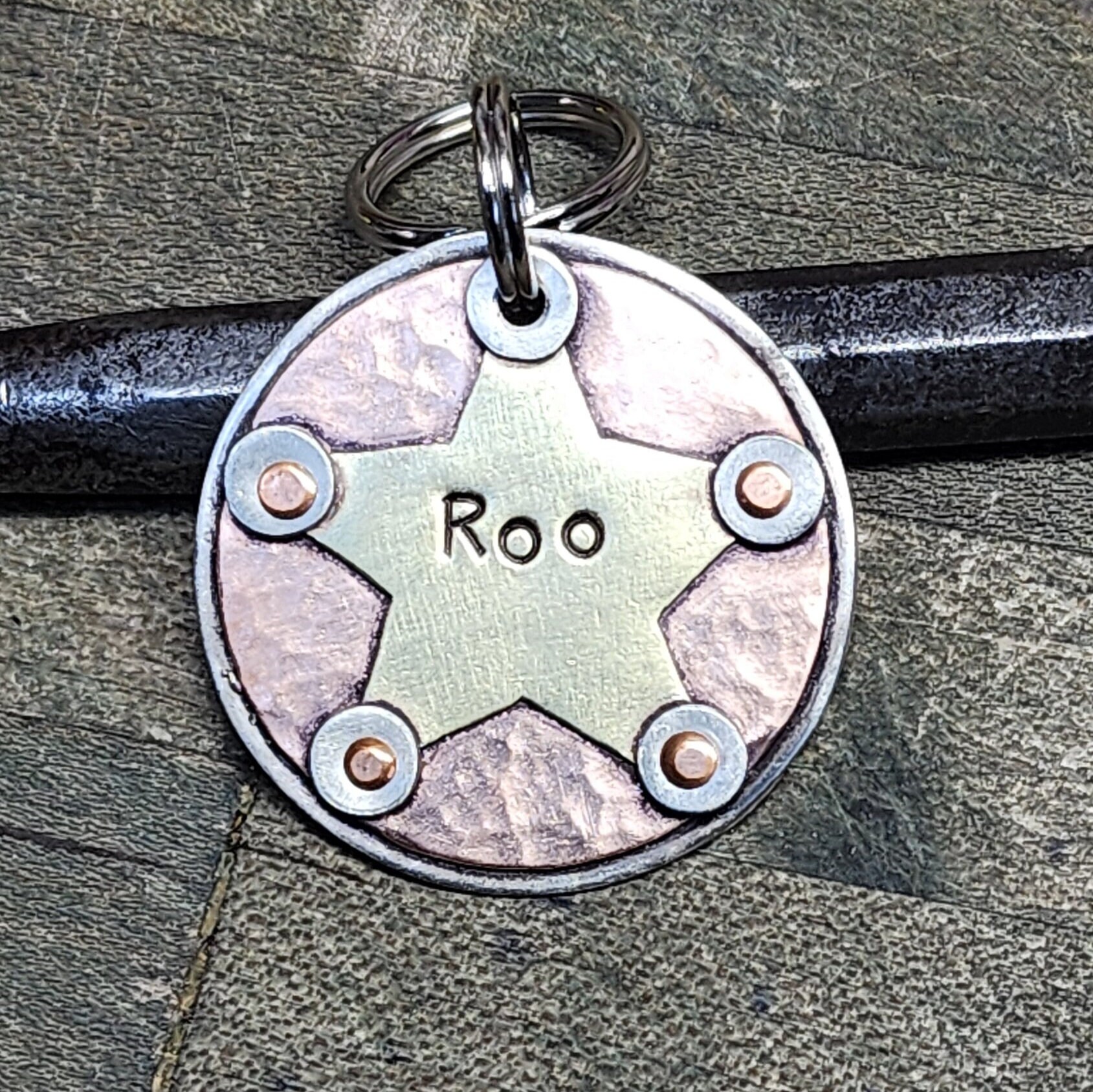Big Boss -pet ID Tag- Mixed Metal Sheriff Star for Large Dogs - Etsy