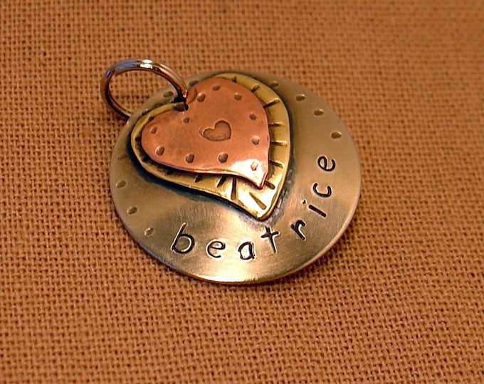 Small Dog ID Tag-beatrice Mixed Metal Pet I.d Tag - Etsy