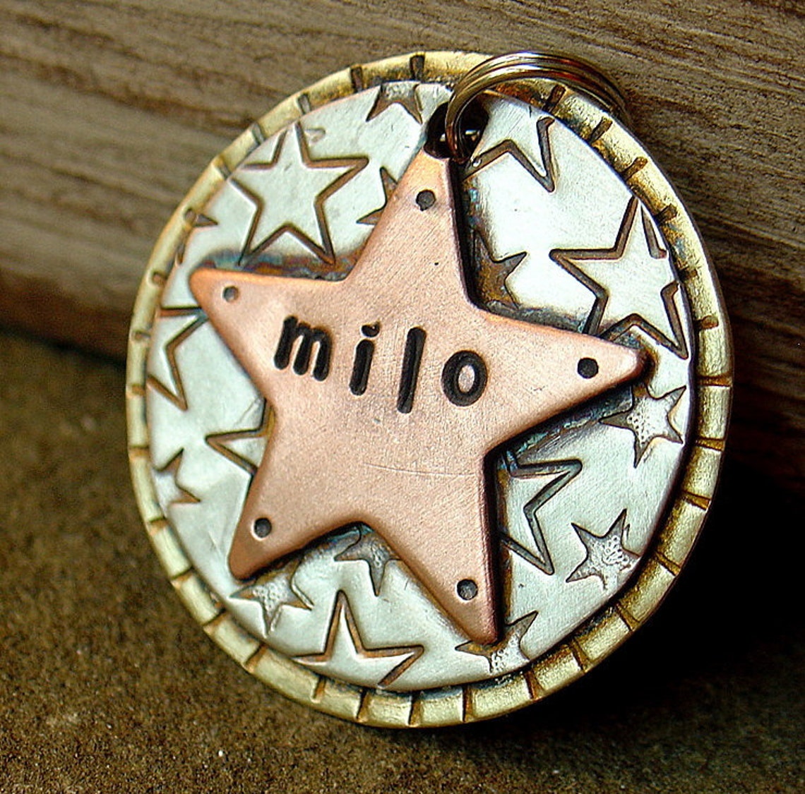 Pet ID Tag- Star Dog Tag- Dog Tag for Medium Dogs- Star Pet ID Tag- to ...