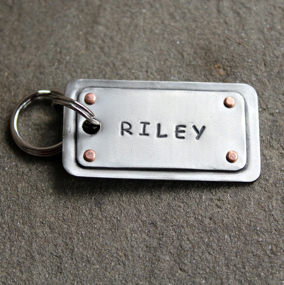Large Custom Pet ID Tag- Personalized Metal Name Plate for Big Dogs ...