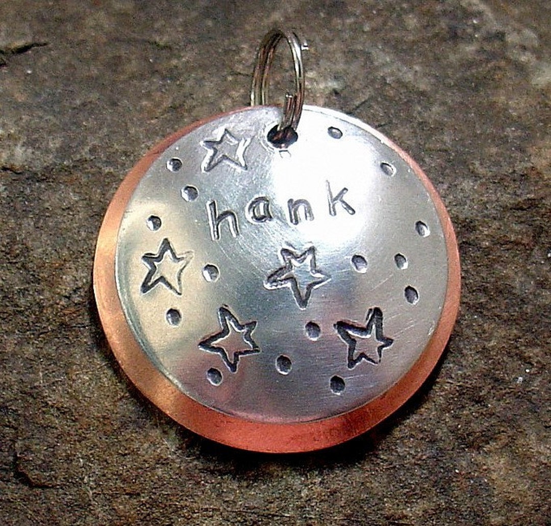 Hank- Mixed Metal Pet Id Tag - Etsy