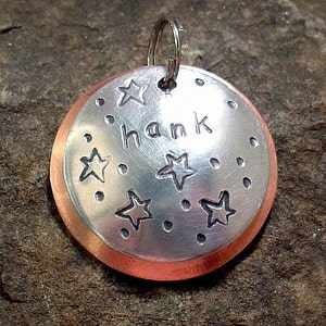 Hank- Mixed Metal Pet Id Tag - Etsy