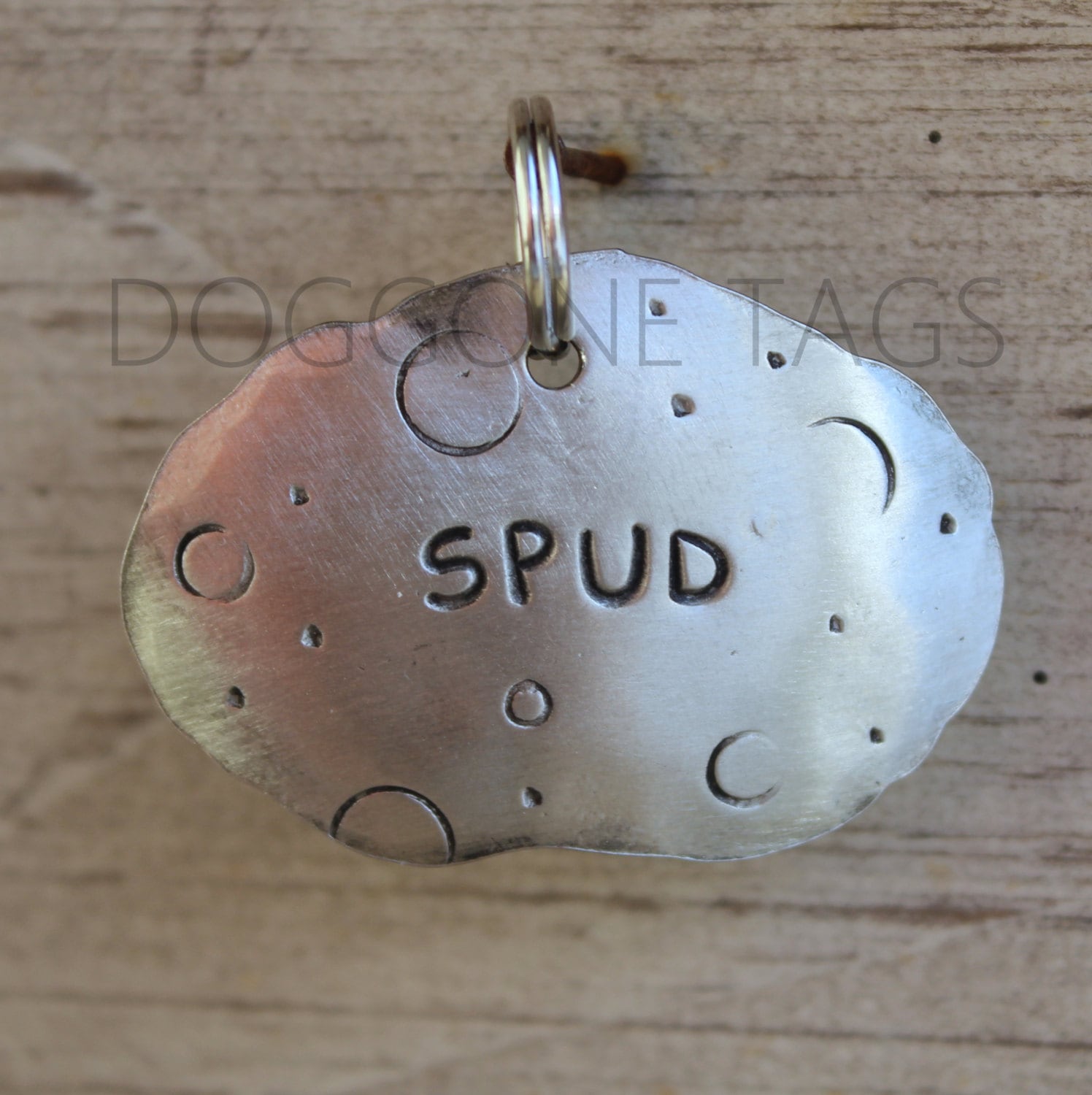 Potato Dog ID Spud Tag Personalized Pet Id Tag for Your - Etsy