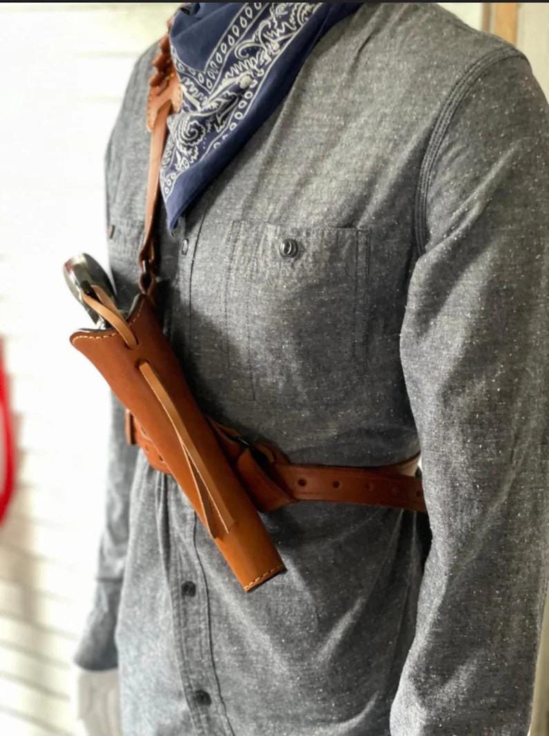 Handmade Leather Shoulder Holster – Concealed Carry, Custom Revolver ...