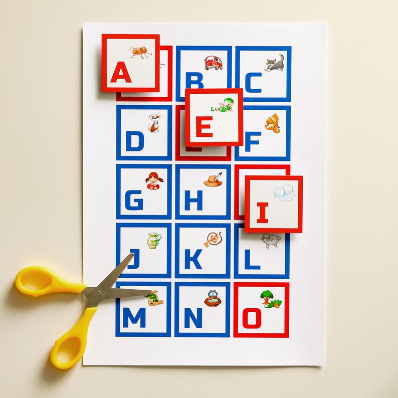 Montessori Printable Cards, Montessori Learning Flashcards, ABC Flash ...