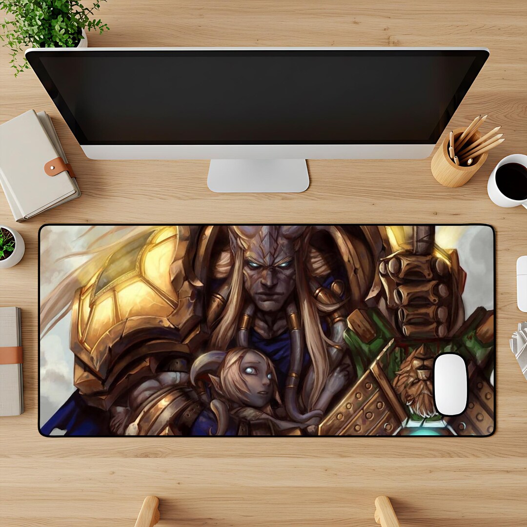 Warcraft Paladin Desk Mat - Gaming Mouse Pad, Magic the Gathering Play ...