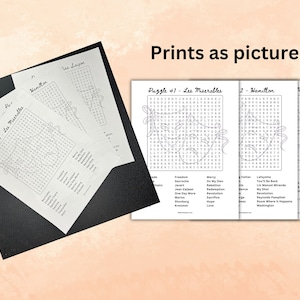 Broadway Word Search Trio - Les Misérables, Hamilton, Miss Saigon ...