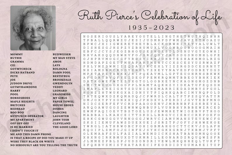 Custom Unique Word Search Poster - Any Event - 24x36in. Graduation ...