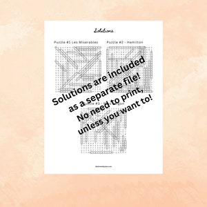 Broadway Word Search Trio - Les Misérables, Hamilton, Miss Saigon ...