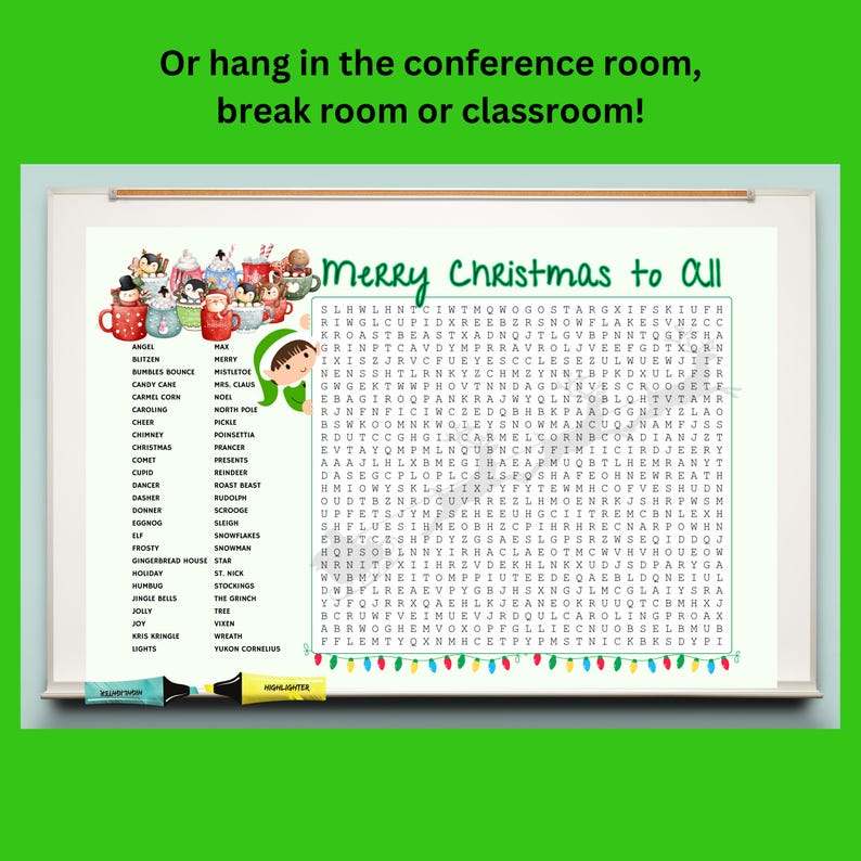 Christmas Word Search Poster: Giant Party Game (digital Download) - Etsy