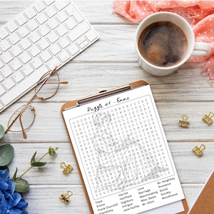 Jane Austen Word Search | 6 Puzzles of Austen’s Novels. Book Club, Lit ...