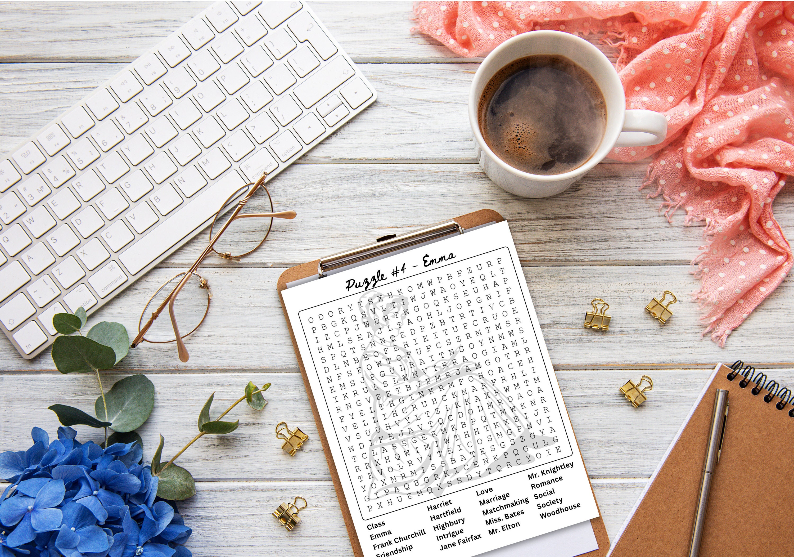 Jane Austen Word Search | 6 Puzzles of Austen’s Novels. Book Club, Lit ...