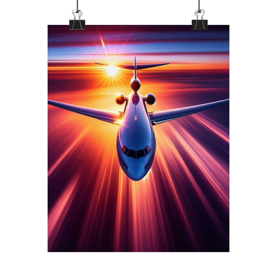 Jet Poster, Matte, Aviation Art for Travelers, Wall Decor, Gifts for ...