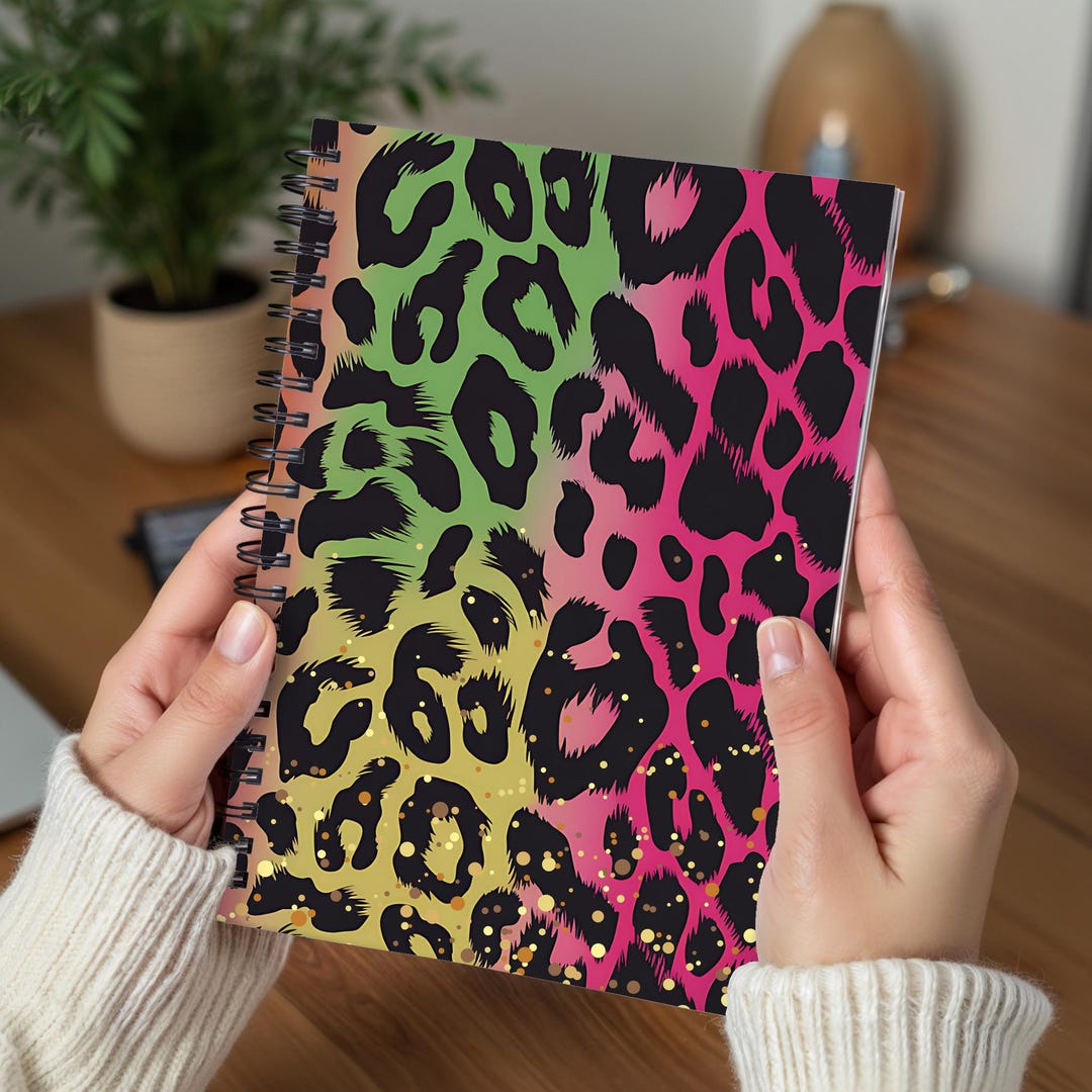 Leopard Print Spiral Notebook: 6x8 Journal for Students & Artists - Etsy
