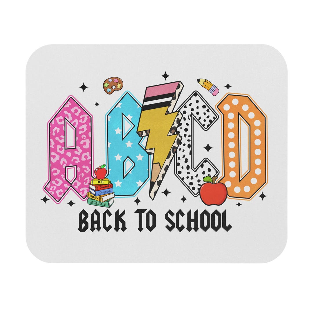 Colorful Back to School Mouse Pad: Fun Desk Accessory for Students - Etsy