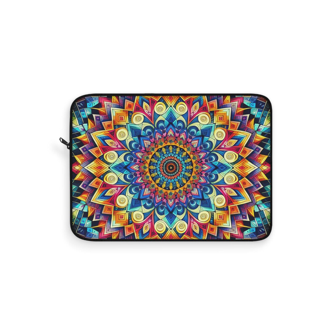 Vibrant Mandala Laptop Sleeve: Colorful Tech Protector - Etsy