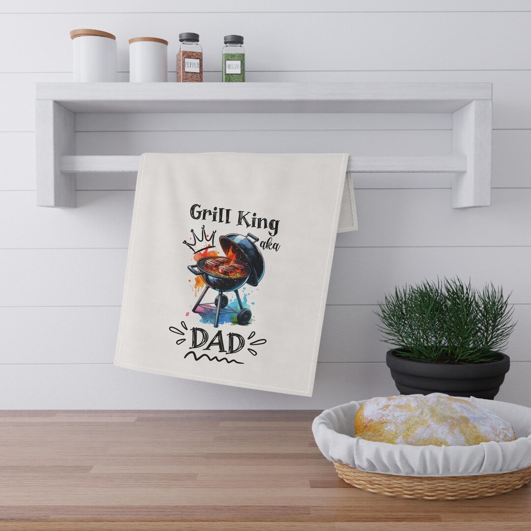 Grill King Tea Towels for Dads | Kitchen Decor, Father's Day Gift, BBQ ...