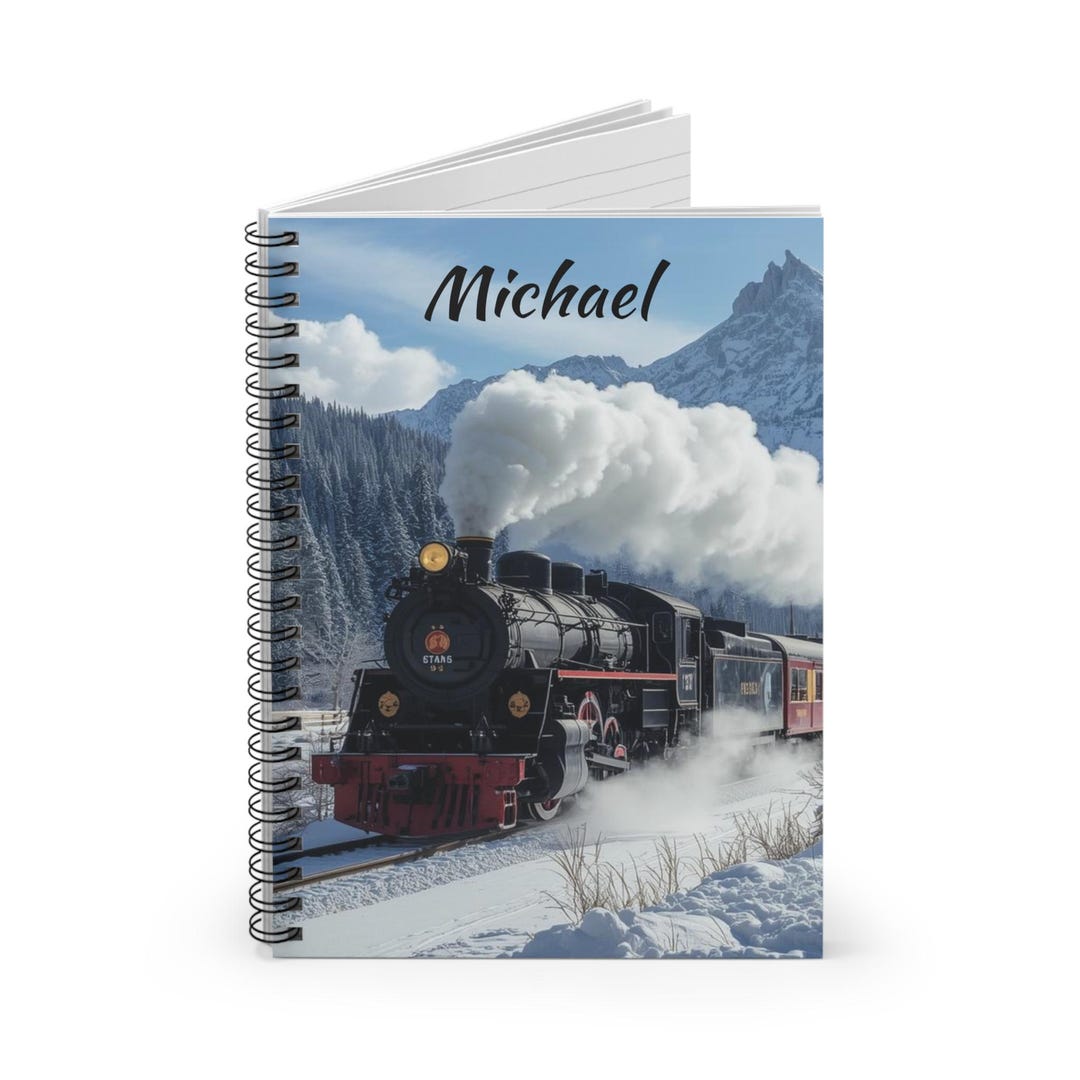Personalized Train Spiral Notebook: Vintage Steam Train Design - Etsy