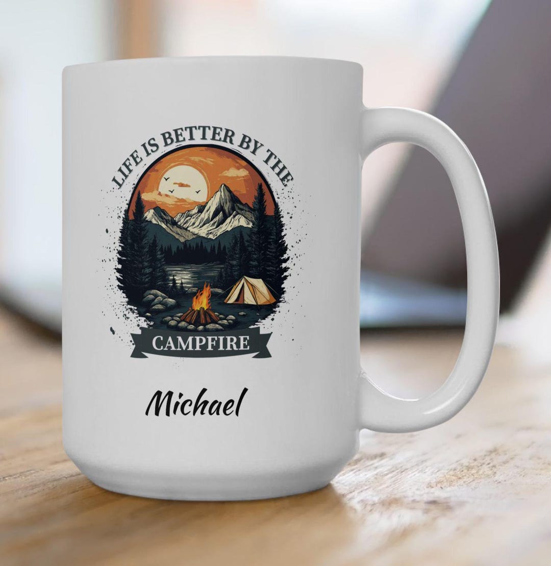 Personalized, Custom, Camping Ceramic Mug, (11oz, 15oz), Camper, Gift ...