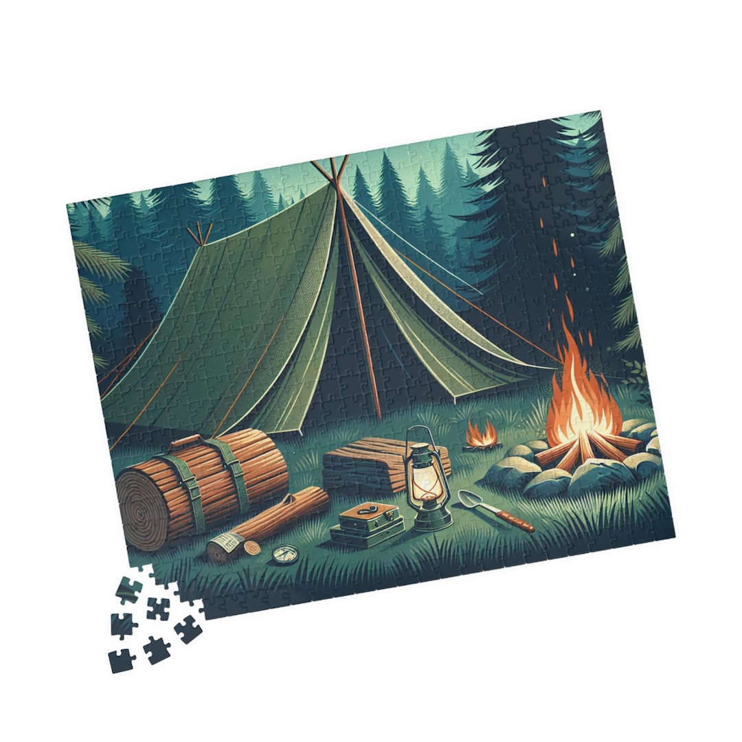 Camping Puzzle: Nature Adventure Jigsaw, Family Game Night, 520-1014 ...