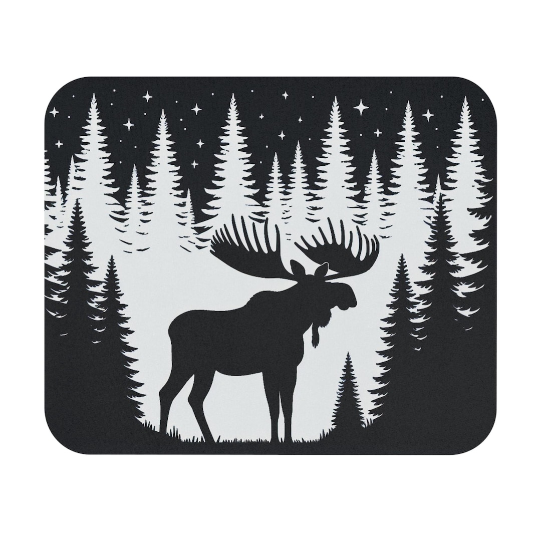 Mouse Pad (rectangle), Moose Design, Wildlife, Gift, Office, Co-worker ...