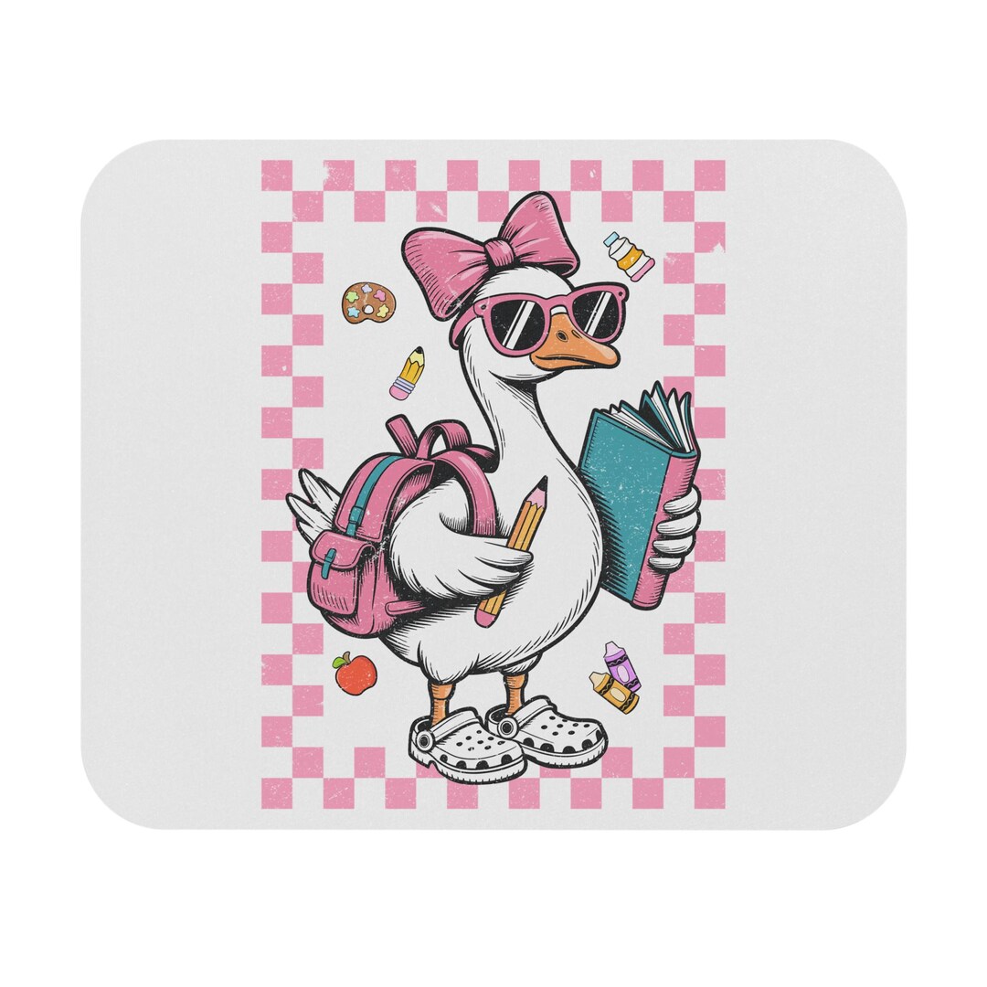 Cute Goose Mouse Pad, Fun Office Decor, Animal Lover Gift, Student Desk ...